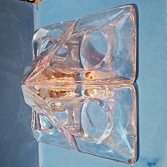 Source Unknown | Accents | 4 Nybro Crystal Sweden Pyramid Large Candle ...